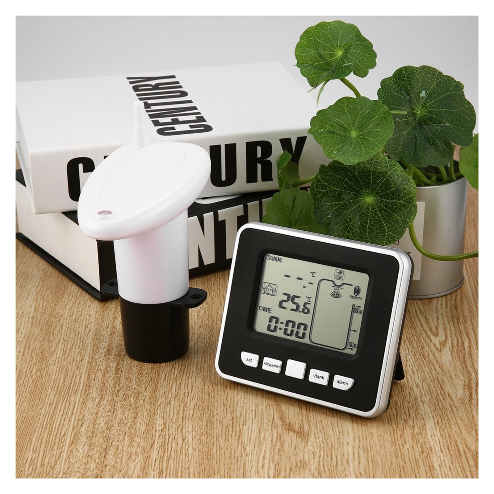 Wireless Water Tank Liquid Depth Level Meter Sensor with Temperature ...