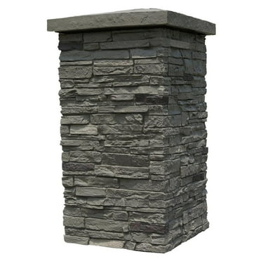 NextStone? Faux Polyurethane Stone Split Post Cover - Pewter - Walmart.com