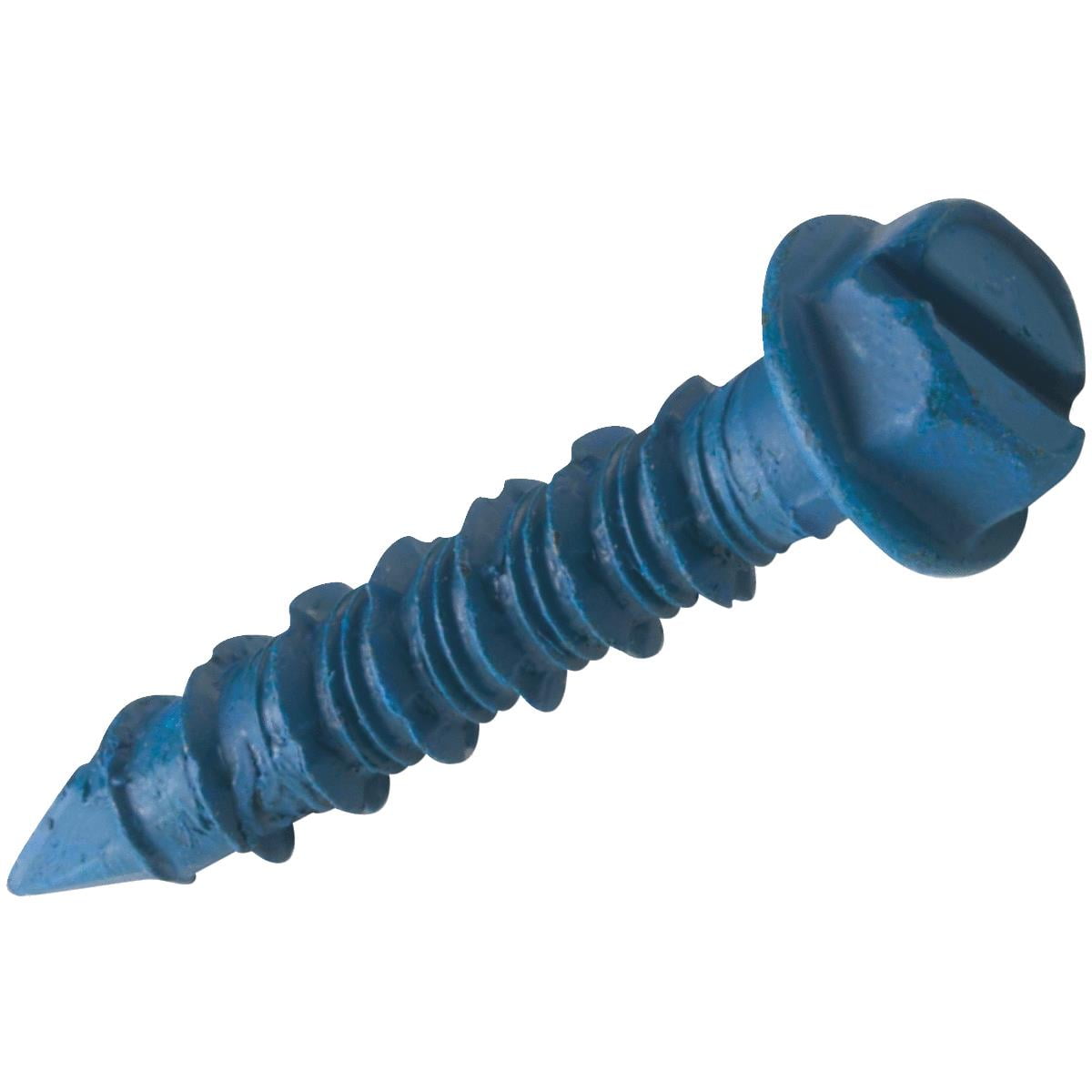 Tapcon 1/4 In. x 1-1/4 In. Slotted Hex Washer Concrete Screw Anchor (8 ...