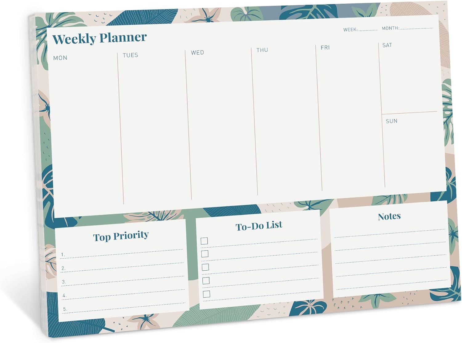 Rileys & Co Weekly Planner Pad, Undated Planner with 52 Tearaway Sheets ...
