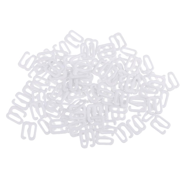 100 Piece Iron Metal Lingerie Bra Strap Sliders Adjuster 9 Hook Clips ...