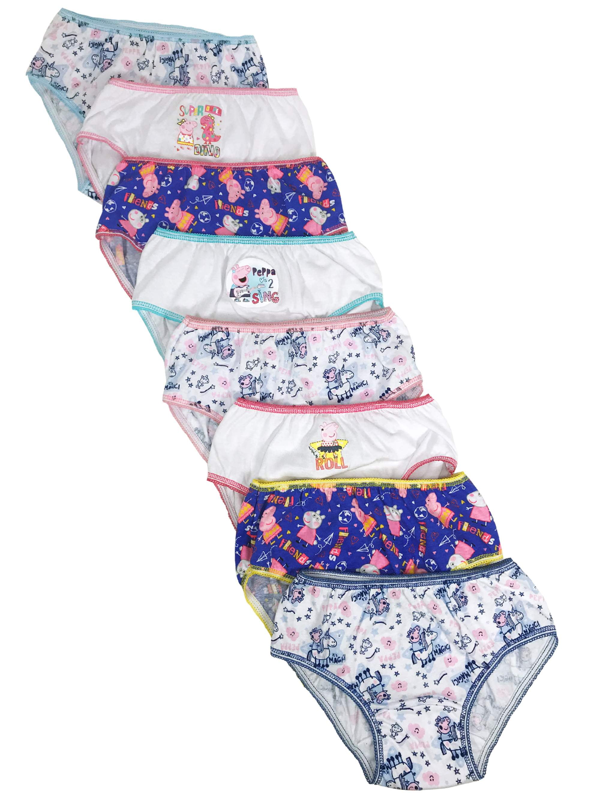 Peppa Pig, Girls Underwear, 7+1 Bonus Pack Panties (Little Girls ...