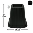 Mainstays Black Plastic Bed Risers, Raise Bed 5.25 Inches, Create ...