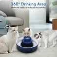 Ceramic Cat Water Fountain, 2.1L/71oz Cat Fountain with 3 Carbon ...