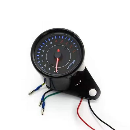 Universal 13000 RPM Motorcycle Tachometer Electronic Tach Meter ...
