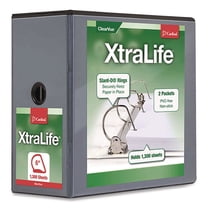 "Cardinal XtraLife ClearVue White Non-Stick Slant-D Binder with Plastic ...