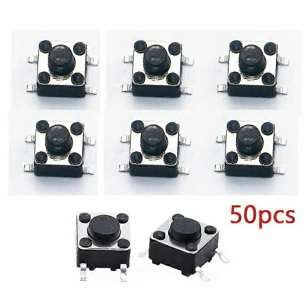 50pcs Mini Micro 6x6x5mm Momentary Tactile Push Button Switch 4 pin ON ...