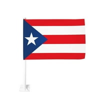 Puerto Rico Black & White Window Hanging Flag - Rear view Mirror ...