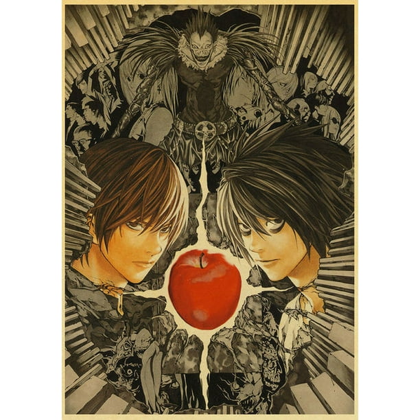 Hot Anime Death Note Posters Manga Ryuk Retro Kraft Paper Sticker ...