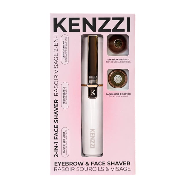 KENZZI 2-in-1 Rechargeable Facial Hair Remover and Eyebrow Trimmer ...