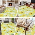 Farmhouse Daisy Area Rugs 5'x8', Washable Small Throw Rugs for ...