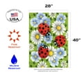 Toland Home Garden Flowers & Ladybugs Flower Ladybug Flag Double Sided ...