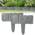 2 PCS Imitation Stone Garden Fence,Plastic Retaining Edging Border ...