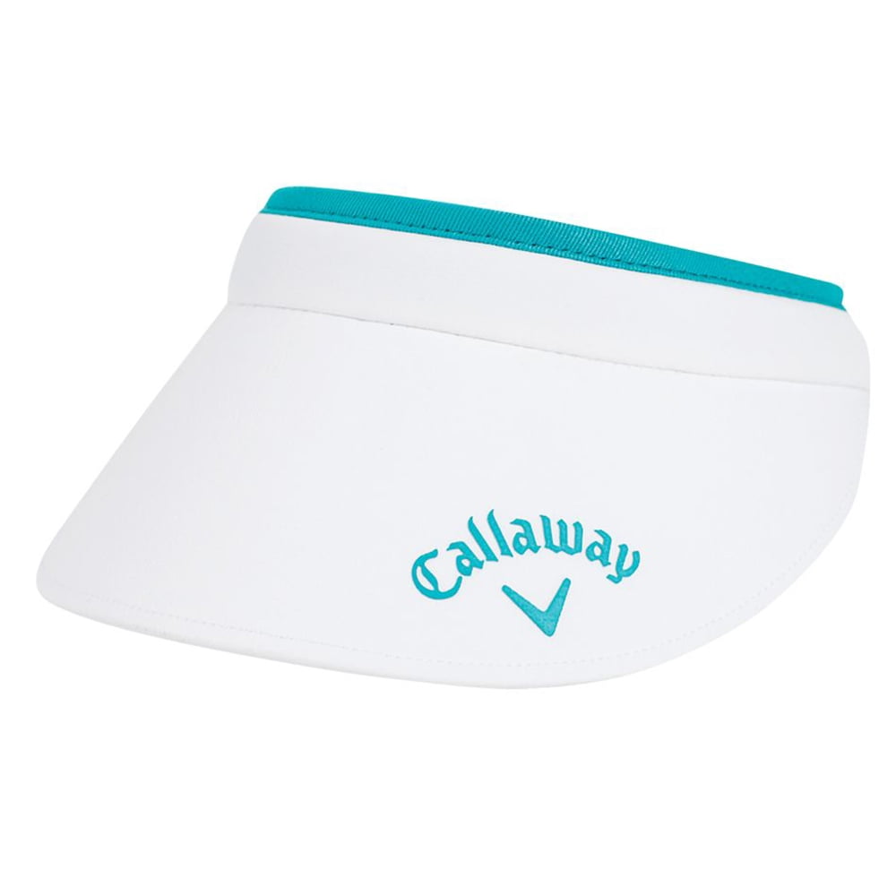 NEW Callaway Golf Ladies Clip White/Teal Visor/Hat - Walmart.com