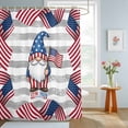 Bathroom Shower Curtain American Patriotic Gnome Waterproof Shower ...