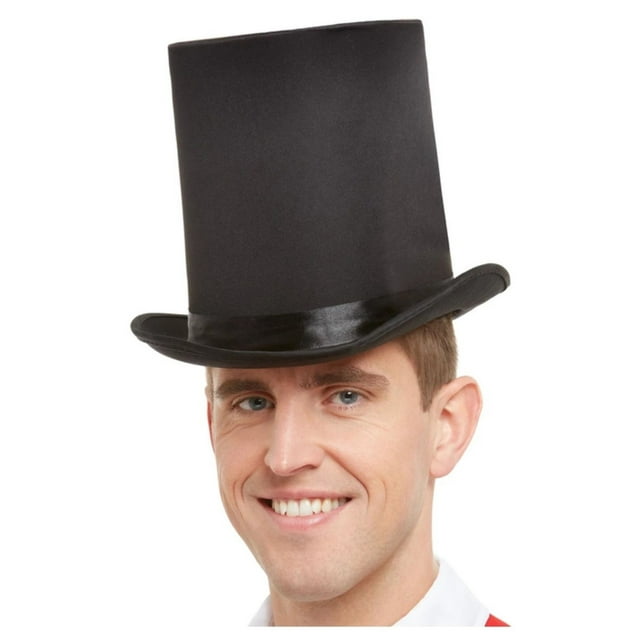 Black Men Adult Halloween Top Hat Costume Accessory - One Size ...