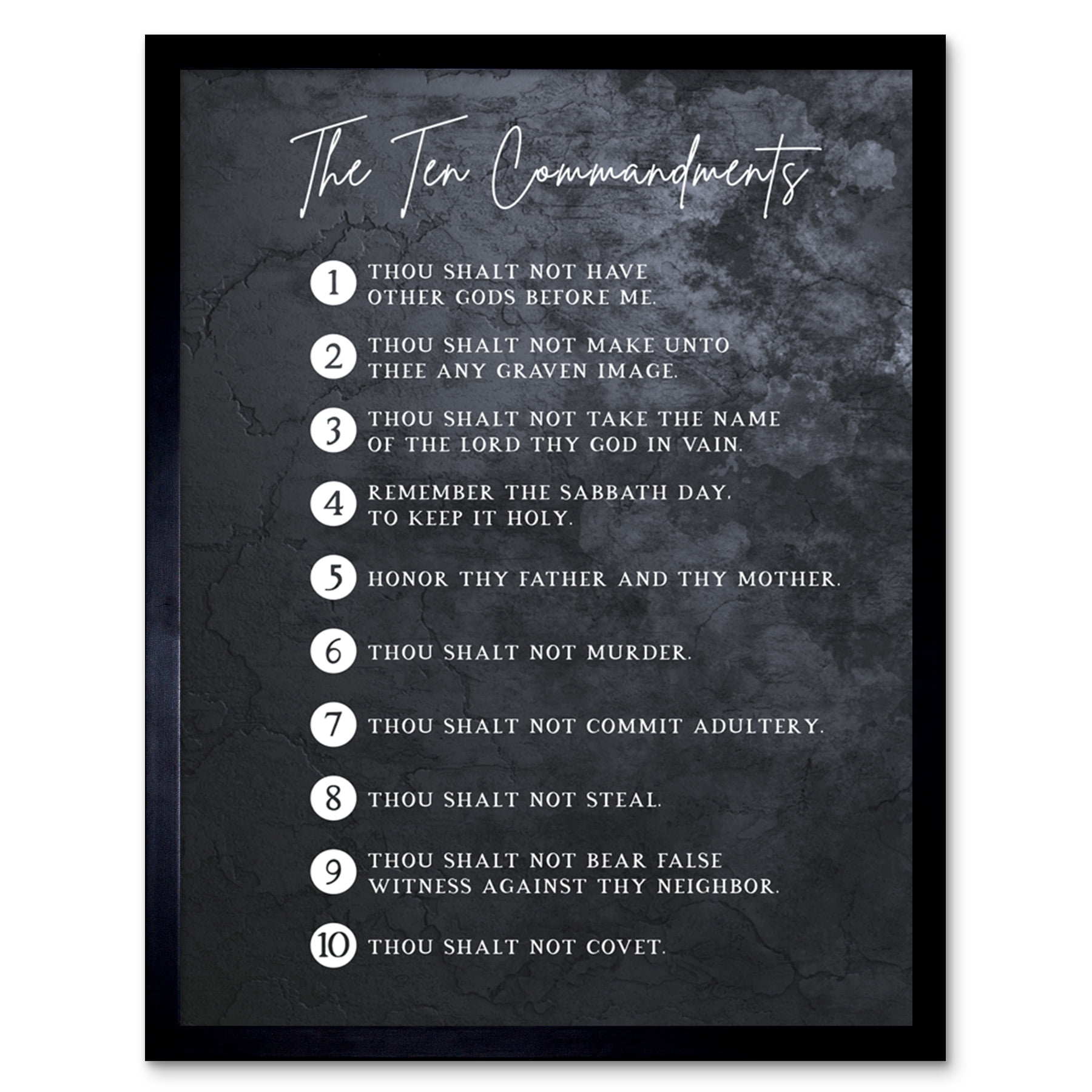 Ten Commandments From God Christian Bible Verse Quote Scripture ...