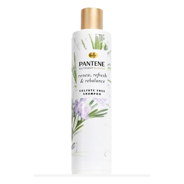 Pantene Nutrient Blends Fragrance Free Shampoo, Pure Clean Clear, 9.6 ...