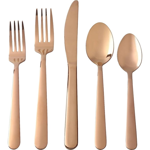 Lorena 20 Piece Silverware Flatware Cutlery Set, Stainless Steel ...