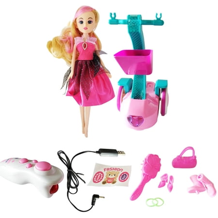 PVCS Electric Balance Car Doll Set Gift Box Children Lighted Music Play ...