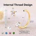 DESIGNICE 18G/20G Horseshoe Nose Ring,Hypoallergenic Titanium Horse ...
