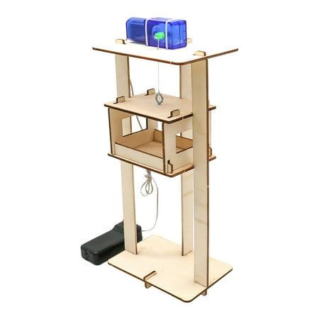 DIY Assembled Wooden Elevator Toys Function Principle Teenager Creative ...