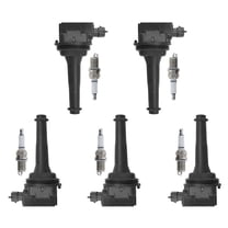 5 Ignition Coils and 5 NGK Platinum Spark Plugs Compatible with Volvo ...