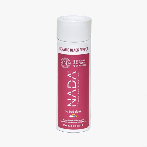 Nada Naturals Desodorante Natural Sin Aluminio Geranio Black Pepper ...