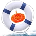 Pool Life Ring Buoy Life Preserver Ring with Lifesaving Rope Reflective ...