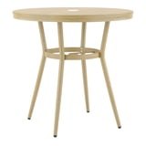 Ariel Aluminum 32" Round Patio Dining Table, Natural Tone - Walmart.com
