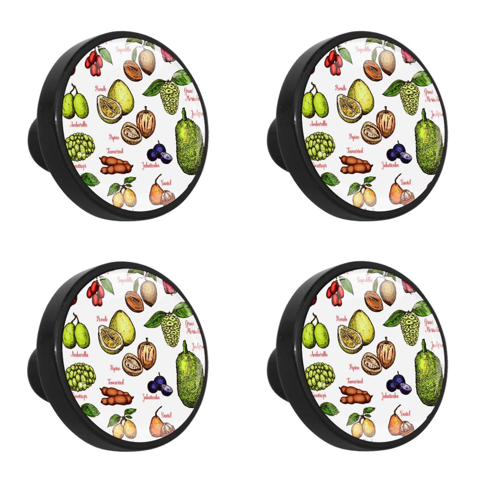 4 Pcs Tropical Fruits Knobs for Kitchen Cabinet Cupboard Dresser ...
