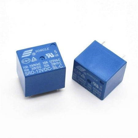 PCB Relay, 5PCS DC 5V Coil 15A 250VAC 5 Pins Mini Power Relay PCB Type ...