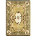 SAFAVIEH Classic Thomasina Floral Wool Runner Rug, Light Gold/Green, 2 ...