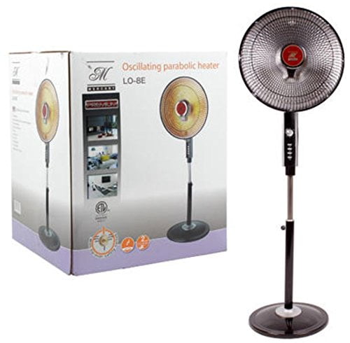 Electric Tall Stand Parabolic Oscillating Radiant Space Heater W/Timer ...