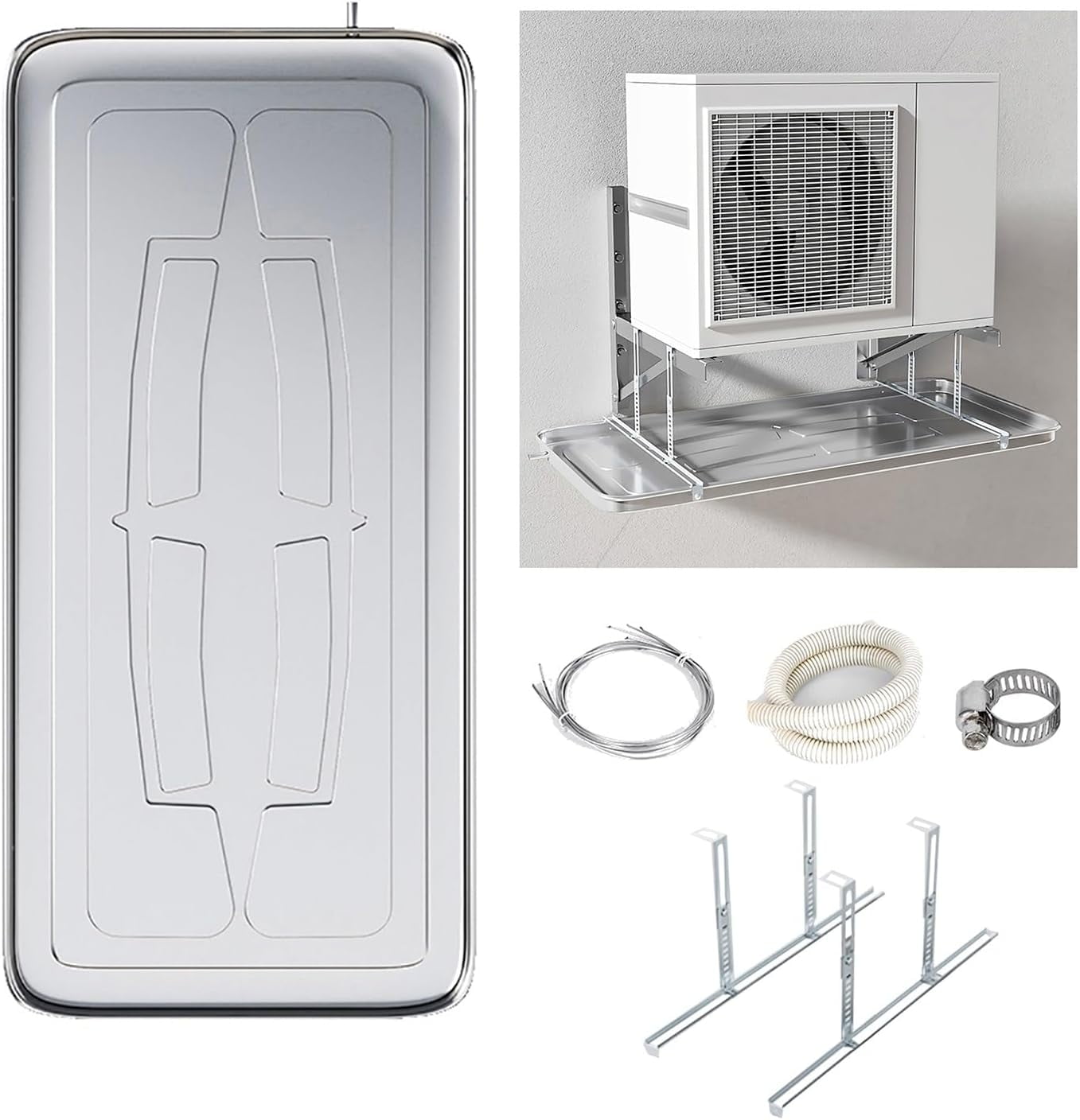 Air Conditioner Drip Pan - Stainless Steel Condensate Drain Pan with ...