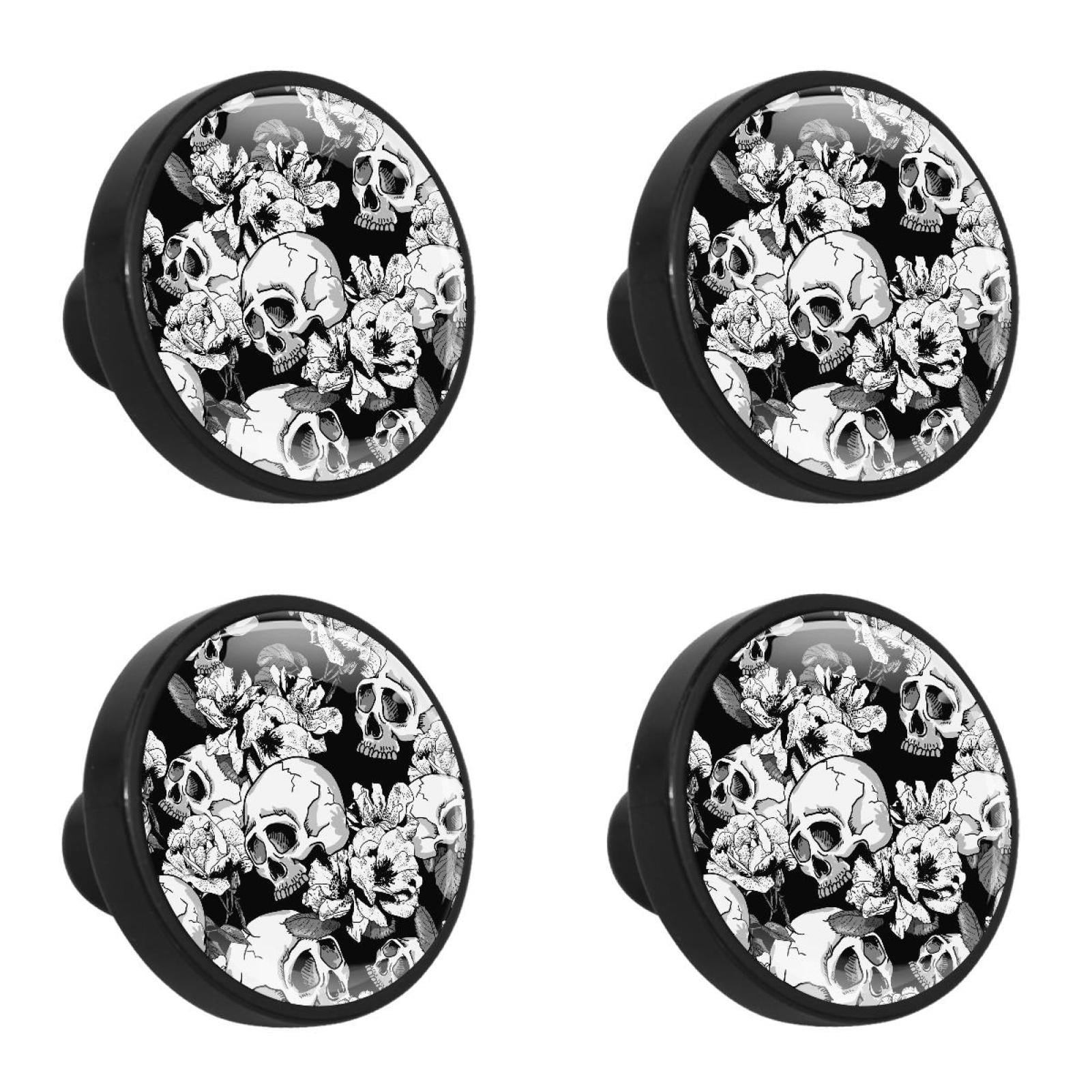 4 Pcs Skull Knobs for Kitchen Cabinet Cupboard Dresser Bookcase Drawer ...