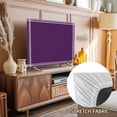 Solid Color TV Dust Cover 65 Inch, Purple Computer Monitor Cover ...