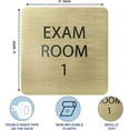 ADA CENTRAL SIGNS - 6" X6" Exam Room 1 Sign - ADA Compliant Tactile ...