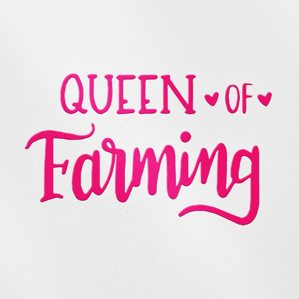 Transparent Decal Stickers Of Queen Of Farming (Pink) Premium ...
