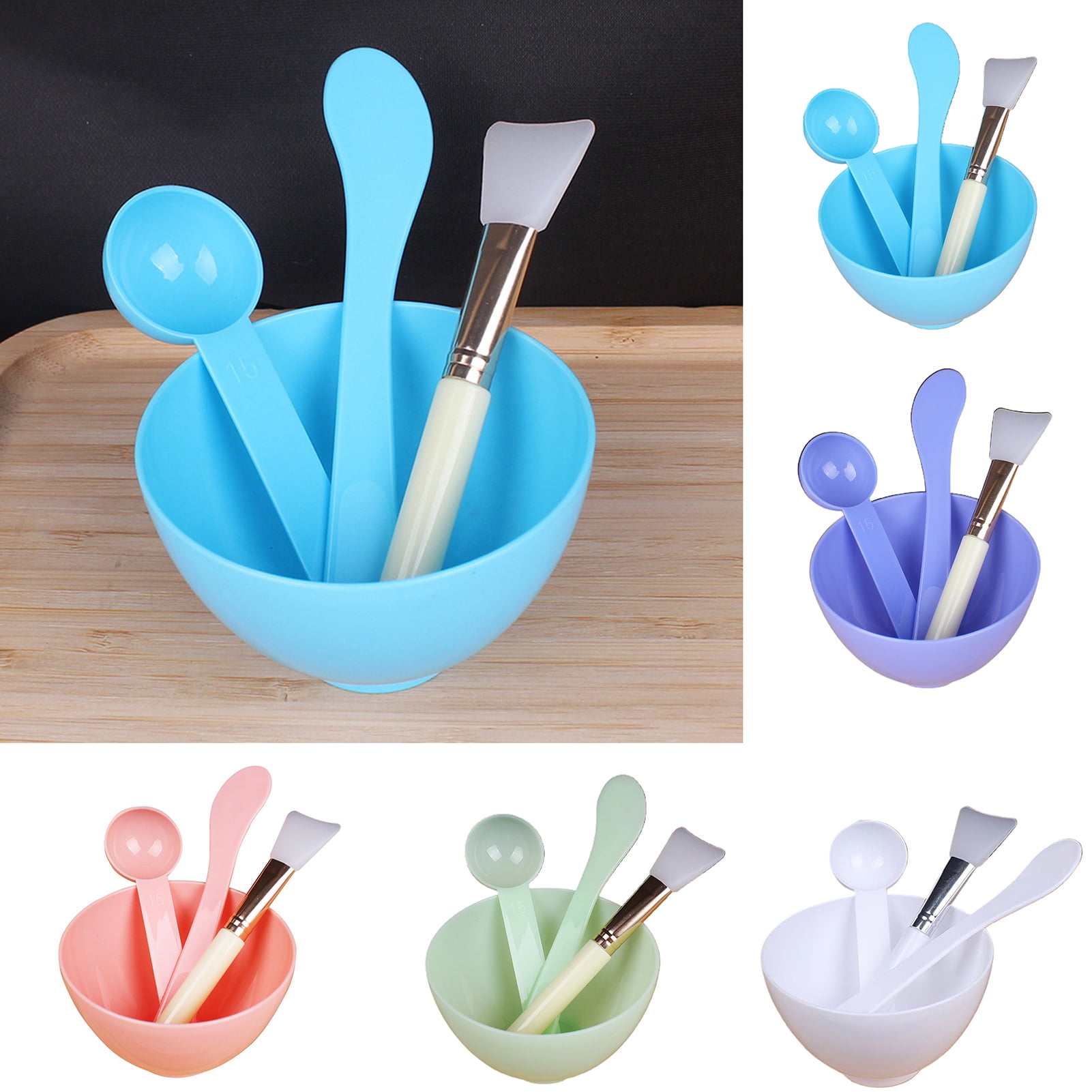 SPRING PARK Face Mask Mixing Bowl Set, 4 in 1 DIY Facemask Mixing Tool ...