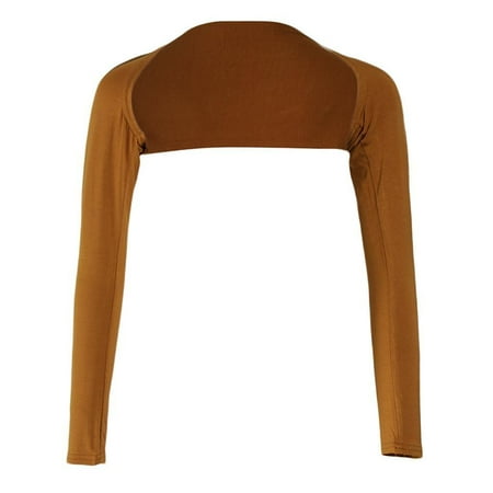 Wweixi Elegant One-piece Long Sleeve Arm Cover Brown Hijab Muslim Shrug ...
