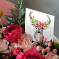 3drose, Pretty Watercolor Christmas Deer with Floral Antlers, 6 ...