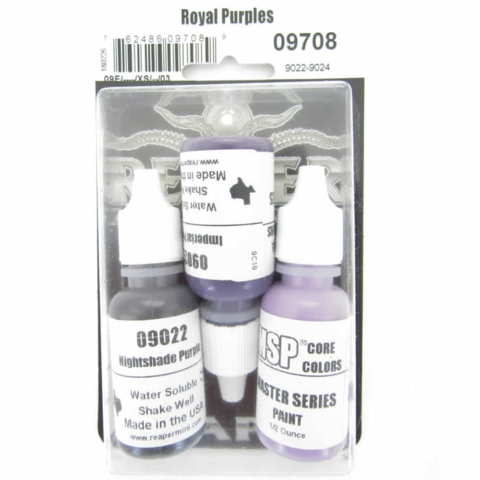 Royal Purple Colors Triad (09022-09024) Acrylic Hobby Paint Reaper ...