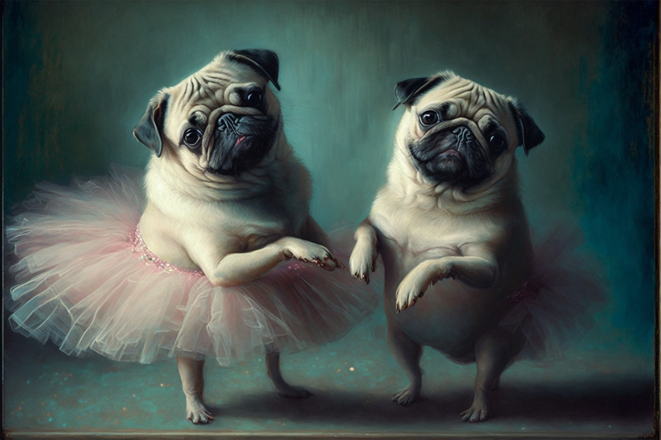 24x36 gallery poster, Ballerina Pugs p2 - Walmart.com