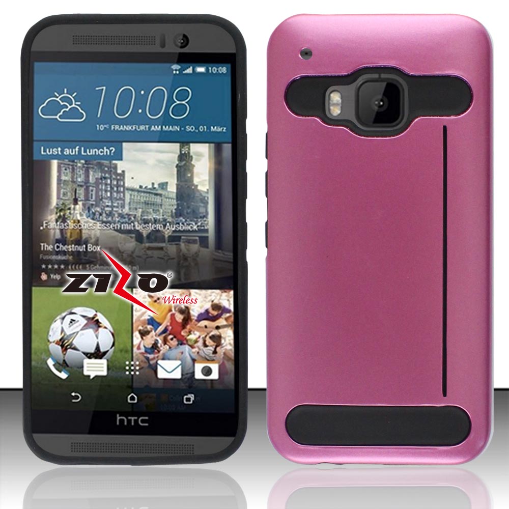 HTC One M9 Case - Durable TPU & PC Cover w/ Card Cutout to use as ...