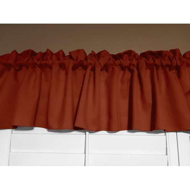 Solid Poplin Window Valance 58" Wide Copper Rust - Walmart.com