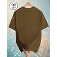 Light Brown 180g Heavyweight Cotton Graphic T-Shirt, Oversized Loose ...