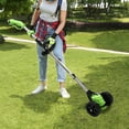 12000R/min Cordless Foldable Lithium Mower W/ Wheels 200W Green Mini ...
