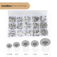 150Pcs Rivet Nuts SAE Rivet Nut Assortment Kit Aluminum Flat Head ...