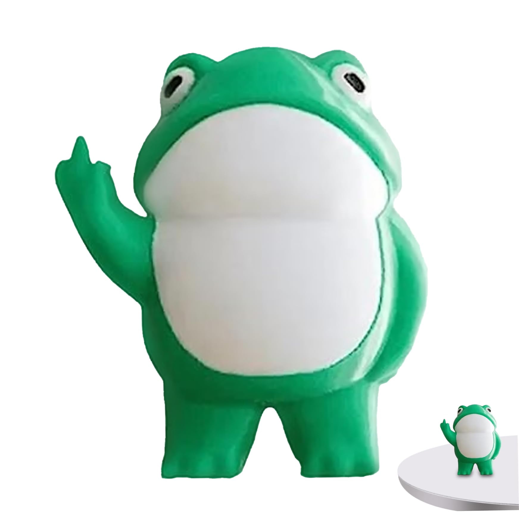 Figura de rana rebelde, estatua de jardín de rana, mini rana linda para ...